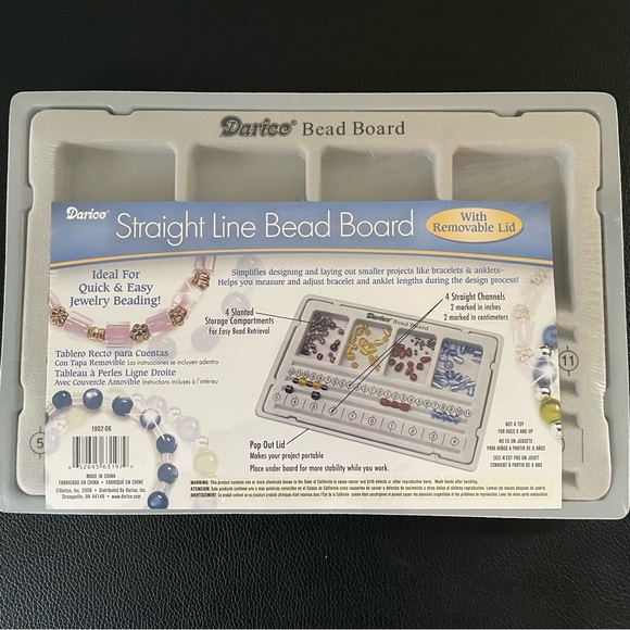 Darice | Other | New Darice Straight Line Bead Board With Lid | Poshmark